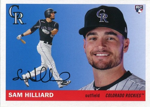 2020 Topps Archives 1955 Border Rookie Sam Hilliard Colorado Rockies ...