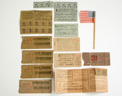 WWII New York Gas Ration Book w/ tickets + Globe Transit Tickets 1920s ...