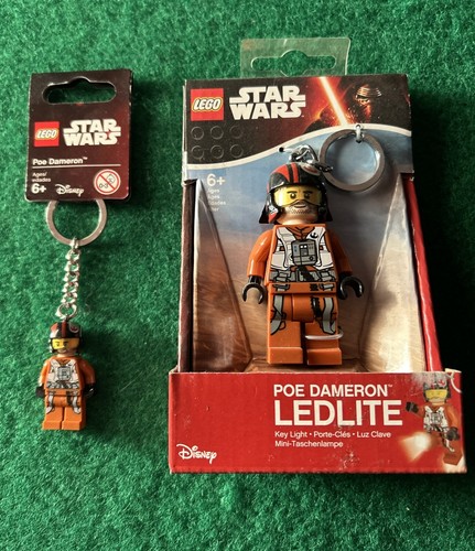LEGO POE DAMERON LED KEYLITE KEYCHAIN & MINIFIGURE KEYCHAIN, B/NEW. YES ...