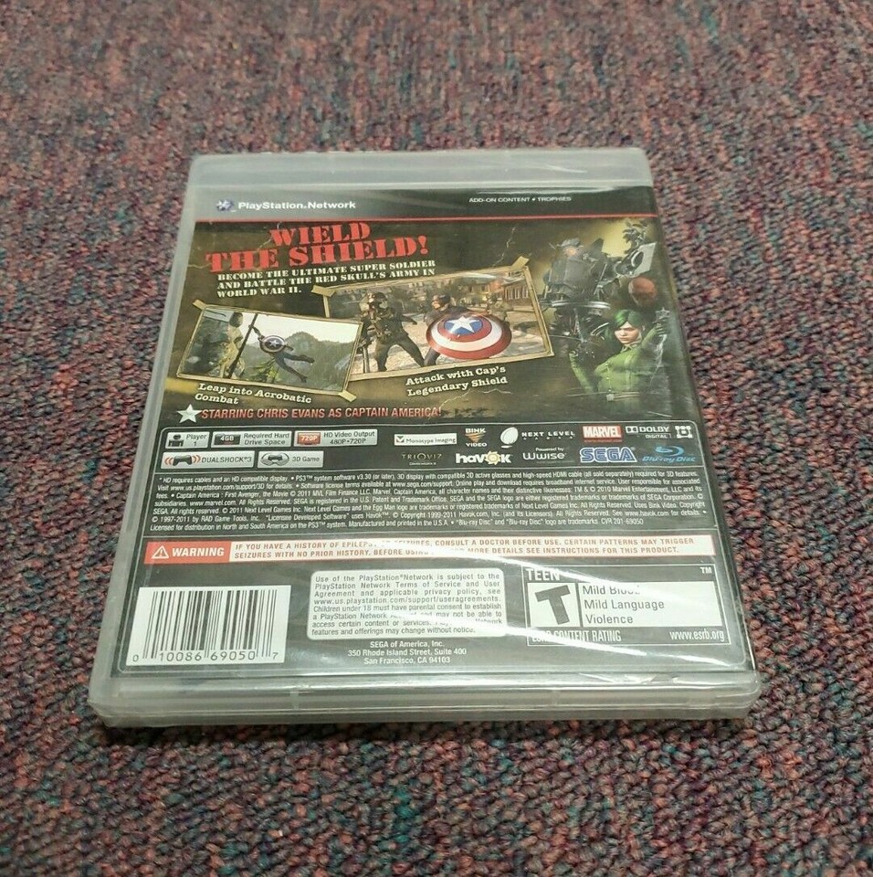 Captain America Super Soldier (PlayStation 3) PS3 (Brand New & Factory ...