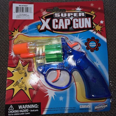 NEW Hunson SUPER X Cap Gun SNUB NOSE 8-SHOT RING CAPS TOYS Vintage | eBay
