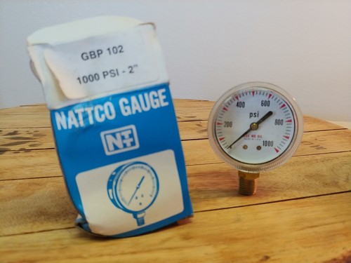 NATTCO Brass Gauge 1000 PSI - 2" Weldit National Torch Tip Co | eBay