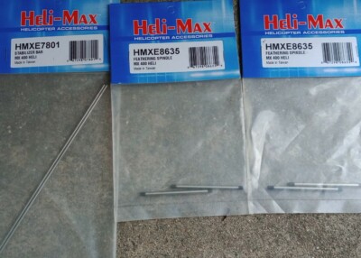 New heli-max helicopter Stabilizer Bar Feathering Spindle lot Mx 400 ...