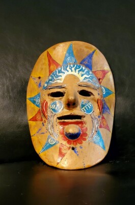 Vintage Handmade Clay Mask Made In Mexico | eBay