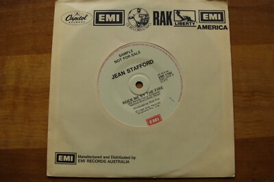 JEAN STAFFORD 1986 ROCK ME BY THE FIRE 45 rpm 7" MINT VINYL PROMO ...