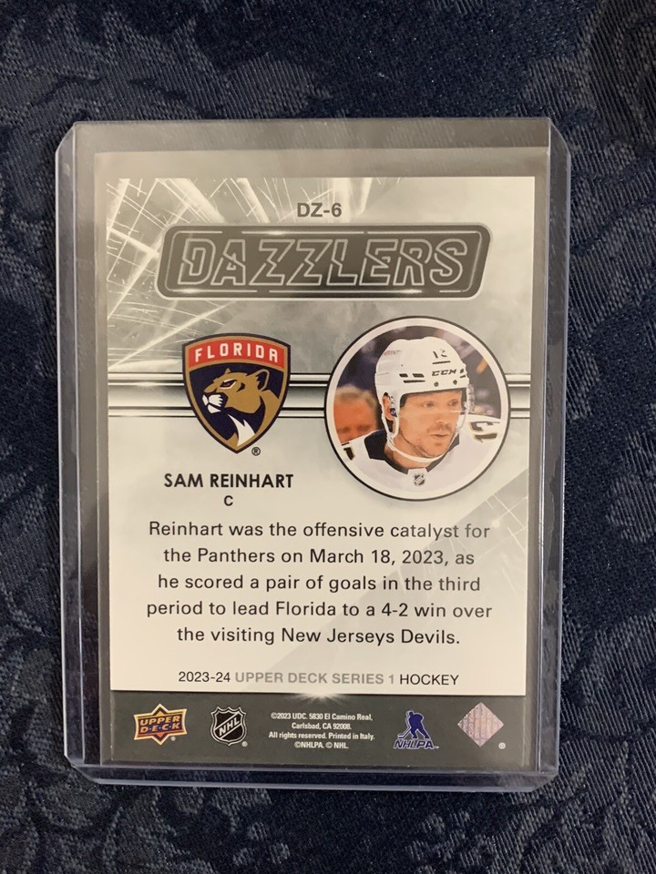 SAM REINHART 2023-24 UD Series 1 Blue Dazzlers Insert Card DZ-6 SP ...