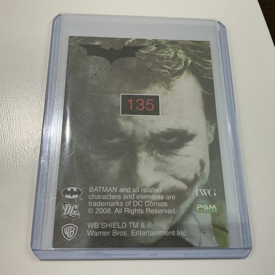 2008 PGM Warner Bros. Dark Knight HEATH LEDGER JOKER Rookie Card RC ...
