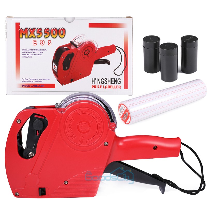 8 Digit Price Tag Gun with 5000 Sticker Labels Ink Supermarket Food ...