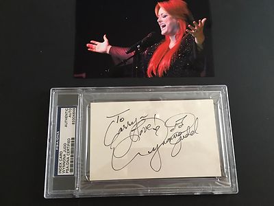 Wynonna Judd Signed Card PSA Certified Autograph The Judds | eBay