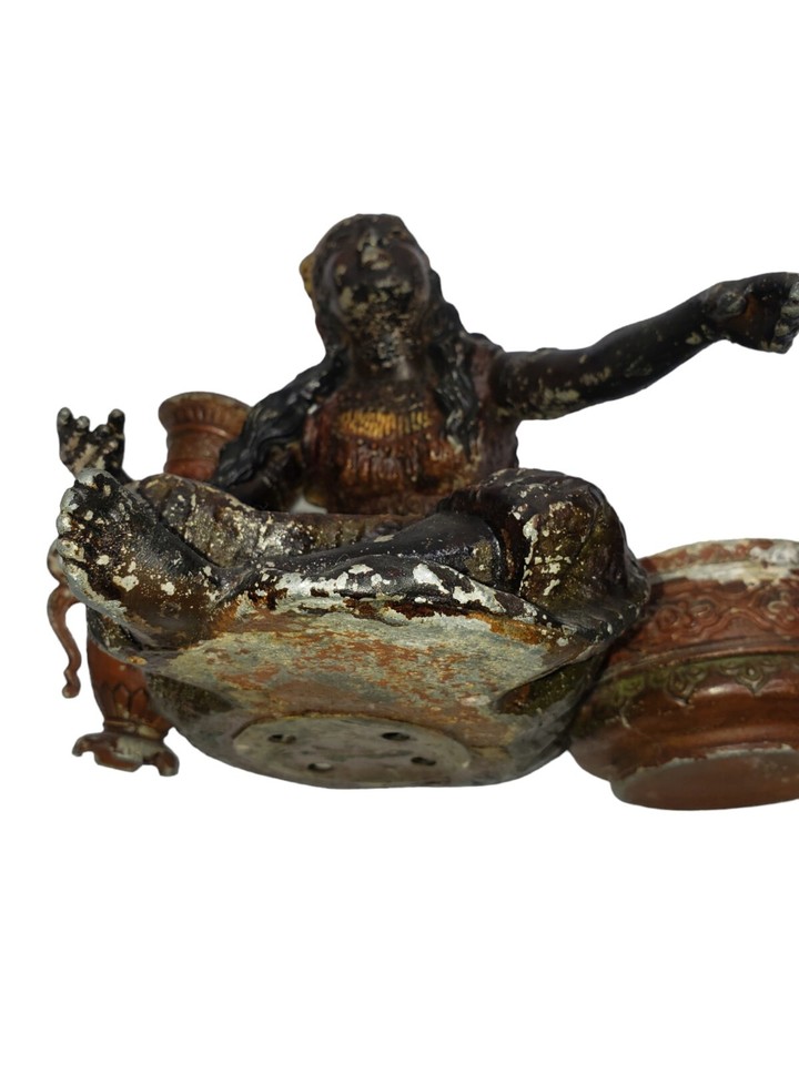 Antique Seated Gypsy Merchant Cold Painted Spelter Sculpture | eBay