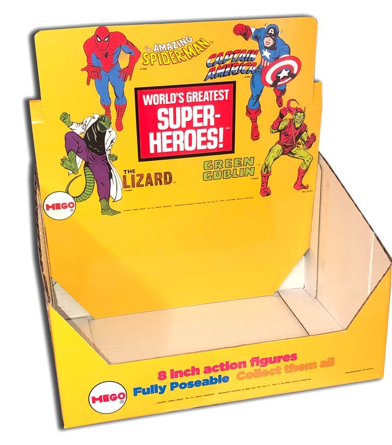 Mego WGSH COUNTER DISPLAY BOX (Orange Marvel Version ) | eBay