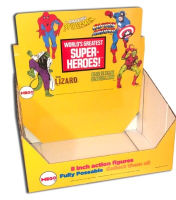 Mego WGSH COUNTER DISPLAY BOX (Orange Marvel Version ) | eBay