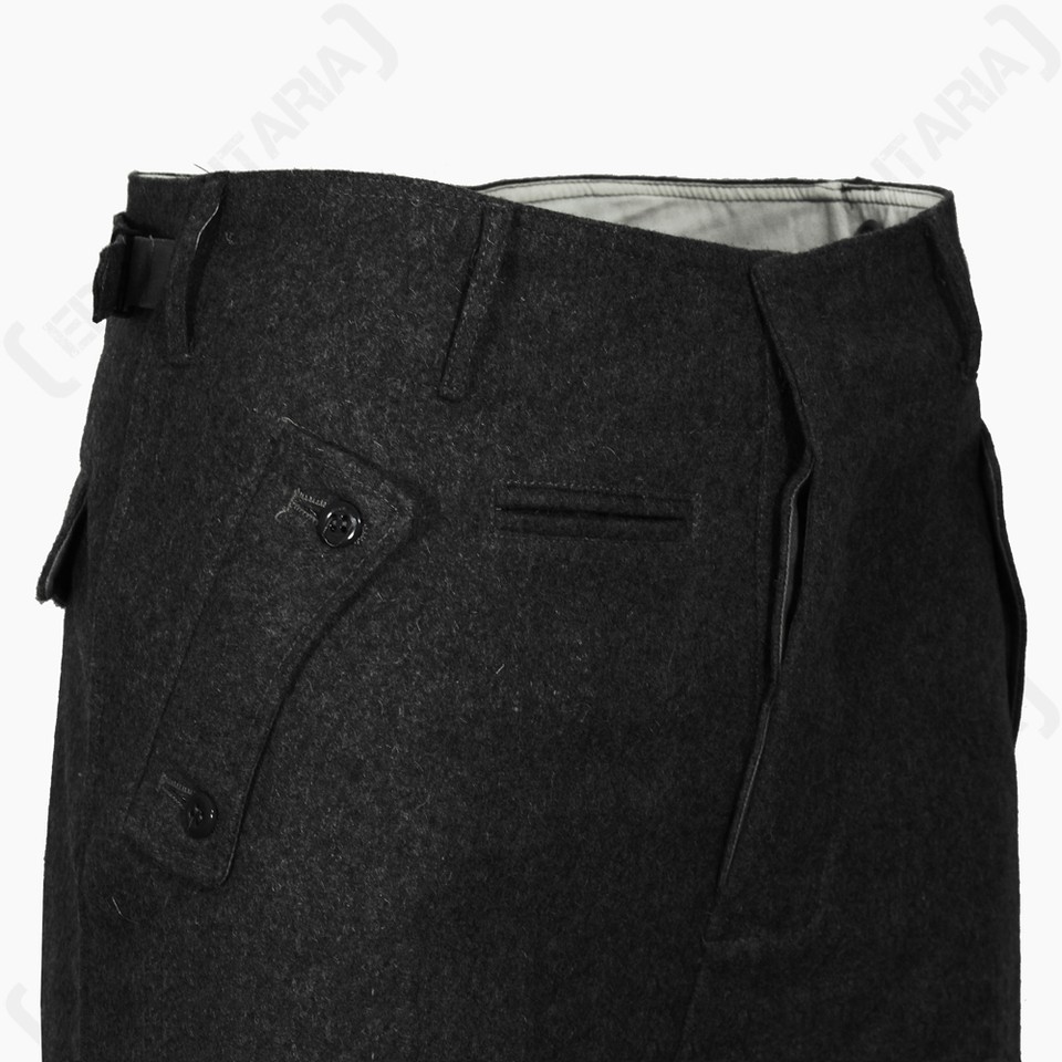 German Elite Black Panzer Trousers - Wool Army WW2 Repro Uniform Pants ...
