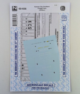 Microscale Decals 60-656 N Scale KCS Freight Cars (1970s+) Decals | eBay