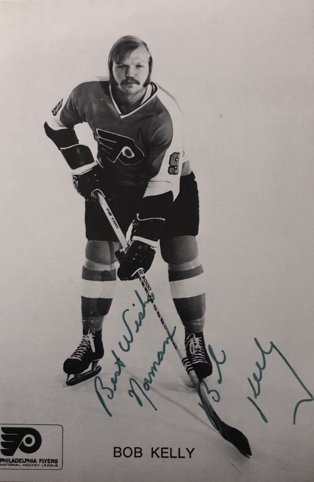 Bob Kelly—Philadelphia Flyers—Autographed Postcard | eBay