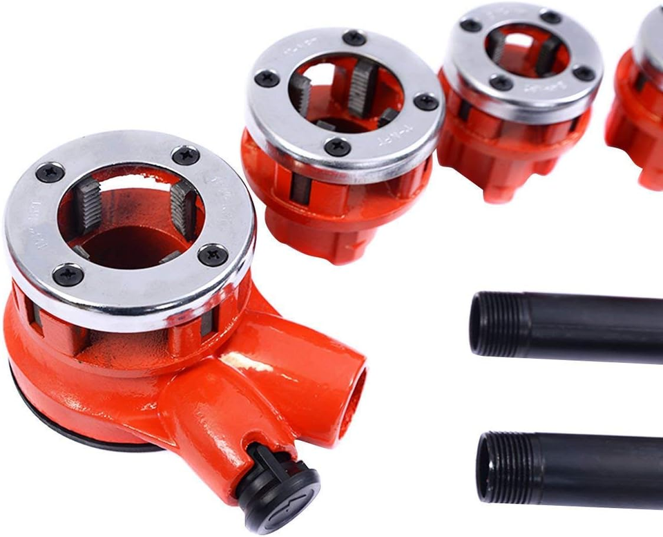 Ratchet Pipe Threader Kit Set Portable W/6 Dies and Case Gas Manual ...