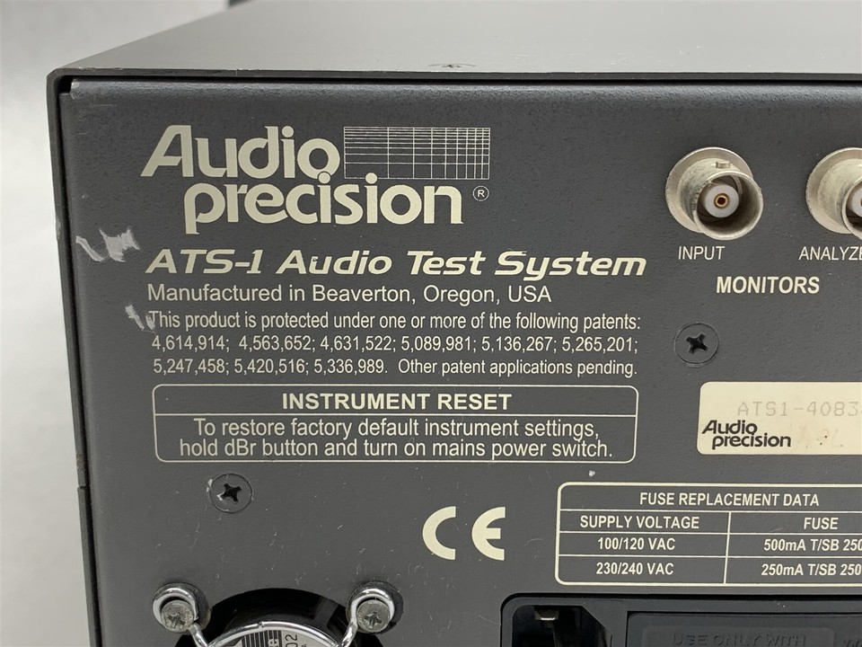 Audio Precision ATS-1 2-Channel Audio Test Measurement System Version 3 ...