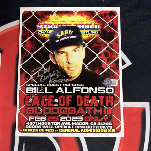 Bill Alfonso Fonzie Autographed 8x10 Photo ECW Wrestling Manager ...