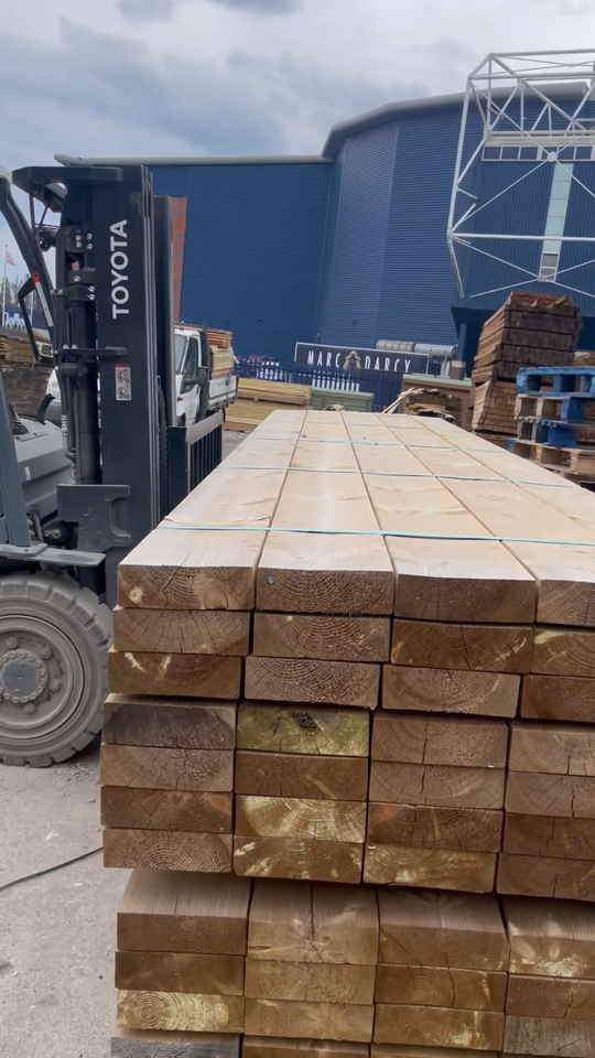 C24 Pressure Treated Structural Graded Timber 6x3 150x75 Various Sizes ...