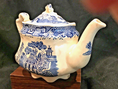 Arthur Wood Chinoiserie Blue and White Willow Teapot and Lid Made in England | eBay