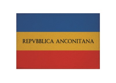 Aufnäher Republik Ancona Italien Fahne Flagge Aufbügler Patch 9 x 6 cm ...