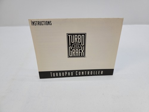 TurboPad Controller (TurboGrafx-16) Instruction Booklet / Manual Only ...