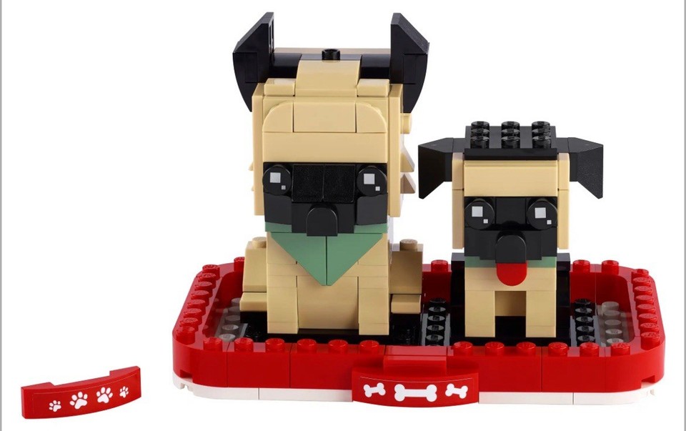 LEGO 40440 Brick Headz Pets German Shepherd Dog & Puppy - New Sealed ...