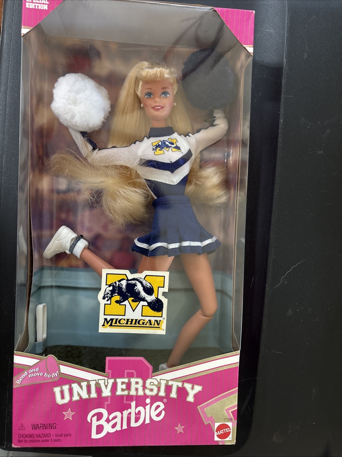 1996 University of Michigan Barbie Doll 17398 Special Cheerleader | eBay