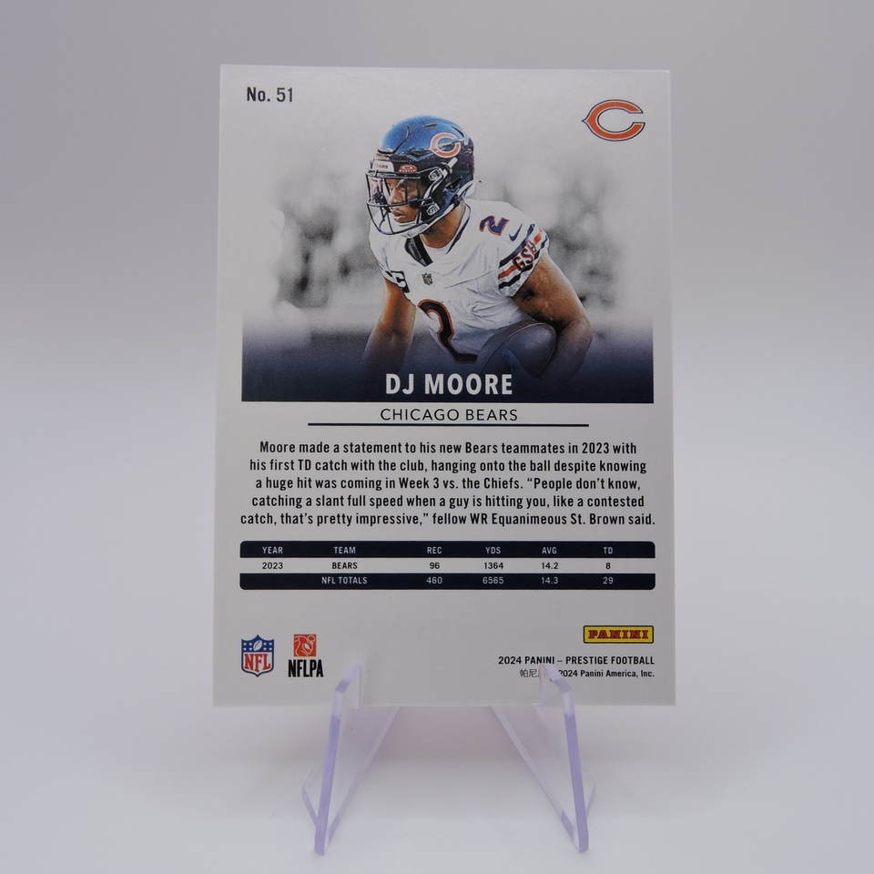 2024 Panini Prestige - D.J. Moore #51 Xtra Points Pink 21/25 | eBay