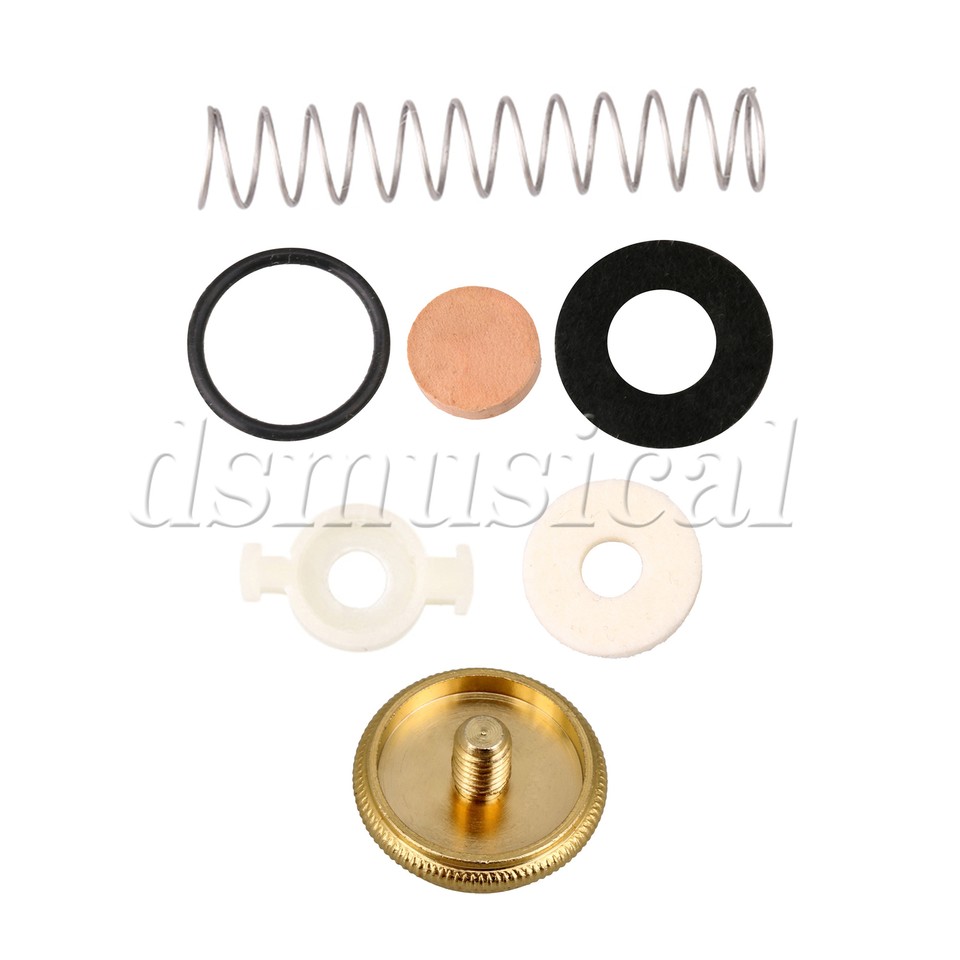 Green Top Metal Trumpet Finger Buttons White and Black Felt Pads Kit | eBay