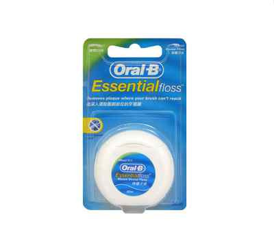 Oral B Essential Floss Waxed Dental Floss Mint Flavor 50m, Shred ...