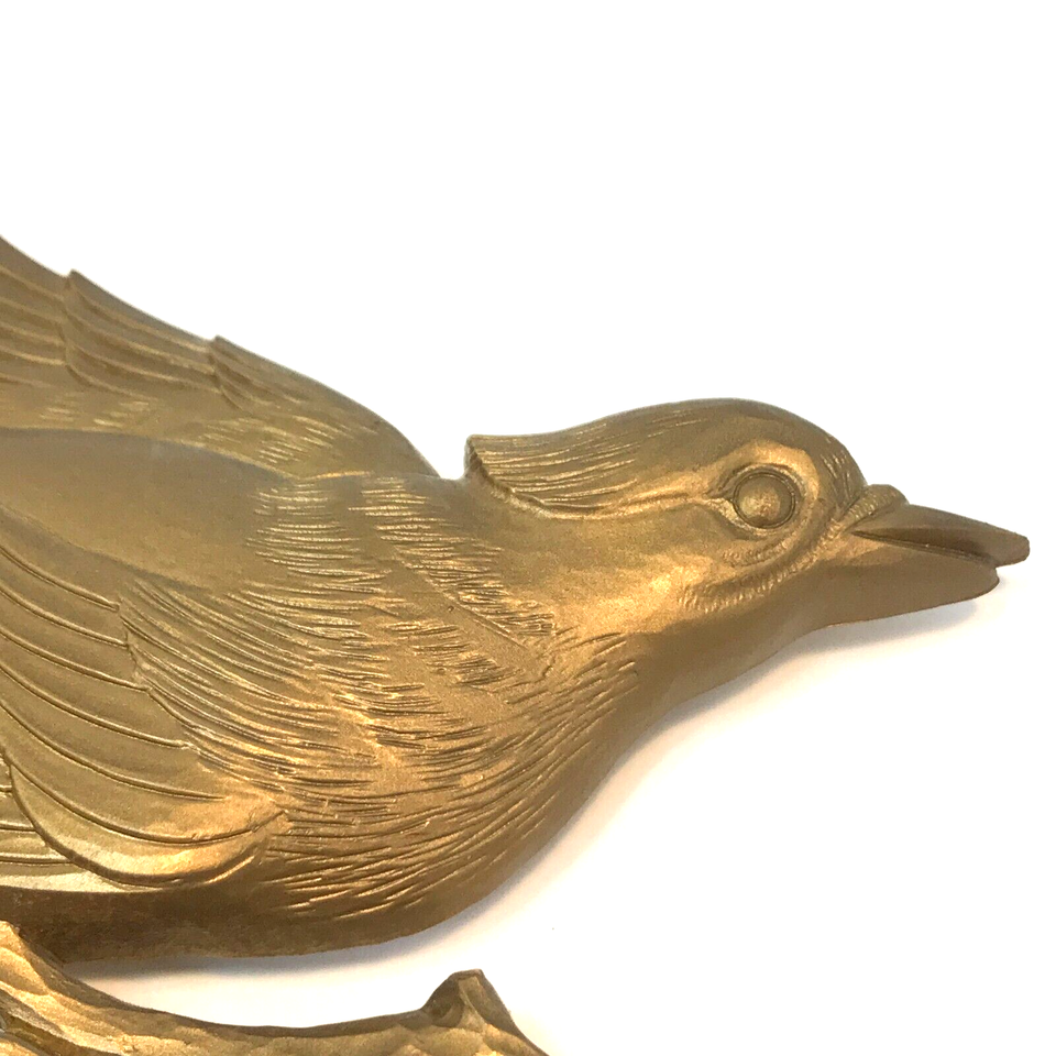 Syroco Gold Birds Vintage Pair Wall Plaques Dogwood Branches Flowers ...