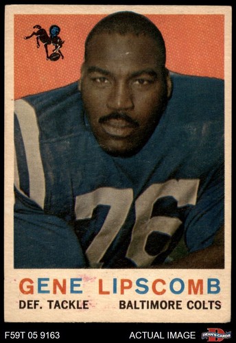 1959 Topps #36 Gene Lipscomb Colts RC None 3.5 - VG+ F59T 05 9163 | eBay