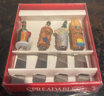 Spreadables Gourmet 4 Spreaders Stainless Steel Jam Cheese Tapenade | eBay