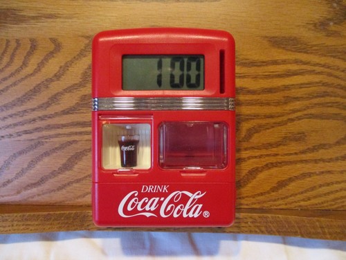 Vintage Coke Collectible Coca Cola Vending Machine Bank Digital Alarm ...