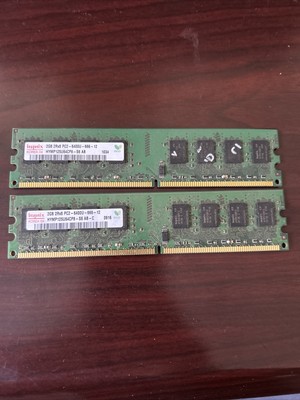 4GB 2x2GB PC2-6400 DDR2-800 HYNIX HYMP125U64CP8-S6 AB-C Desktop Ram ...