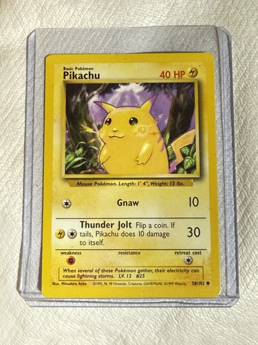 Pokémon TCG Pikachu Base Set 58/102 Regular 1st Edition Common | eBay