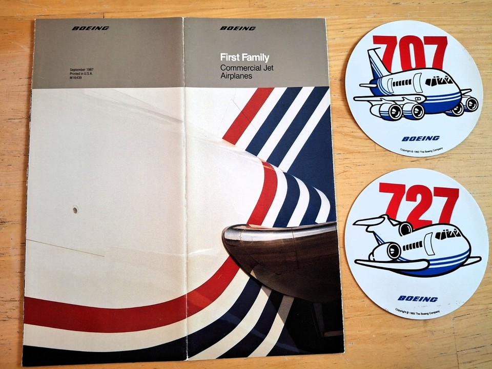 BOEING Brochure 1st Family of Commercial Jets 737-747 + Boeing 707 727 ...