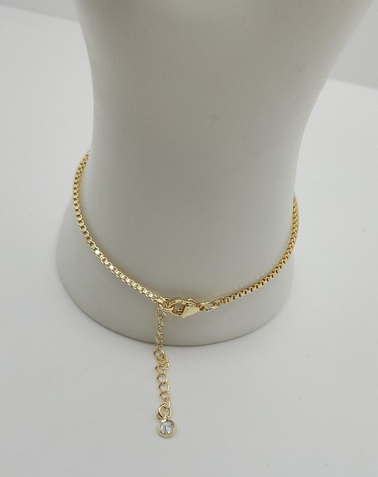 14K Gold -Plated Adjustable Box Chain Bracelet | eBay