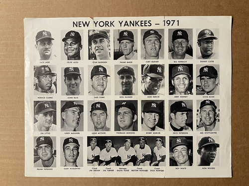 1971, 72 and 73 New York Yankees Schedule and Rosters with Facsimile ...