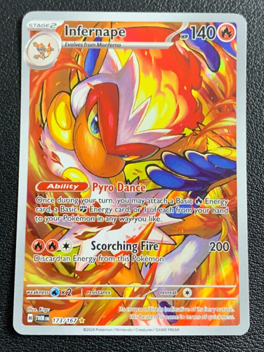 Infernape 173/167 Twilight Masquerade Illustration Rare Pokemon TCG ...