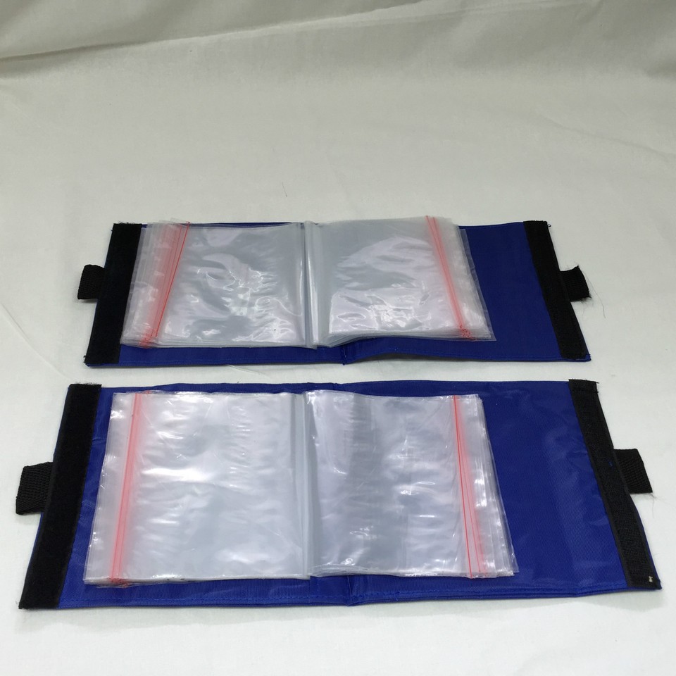 2 x New 30 Pocket Blue Sea Fishing Rig wallets Storage Sea Beach ...
