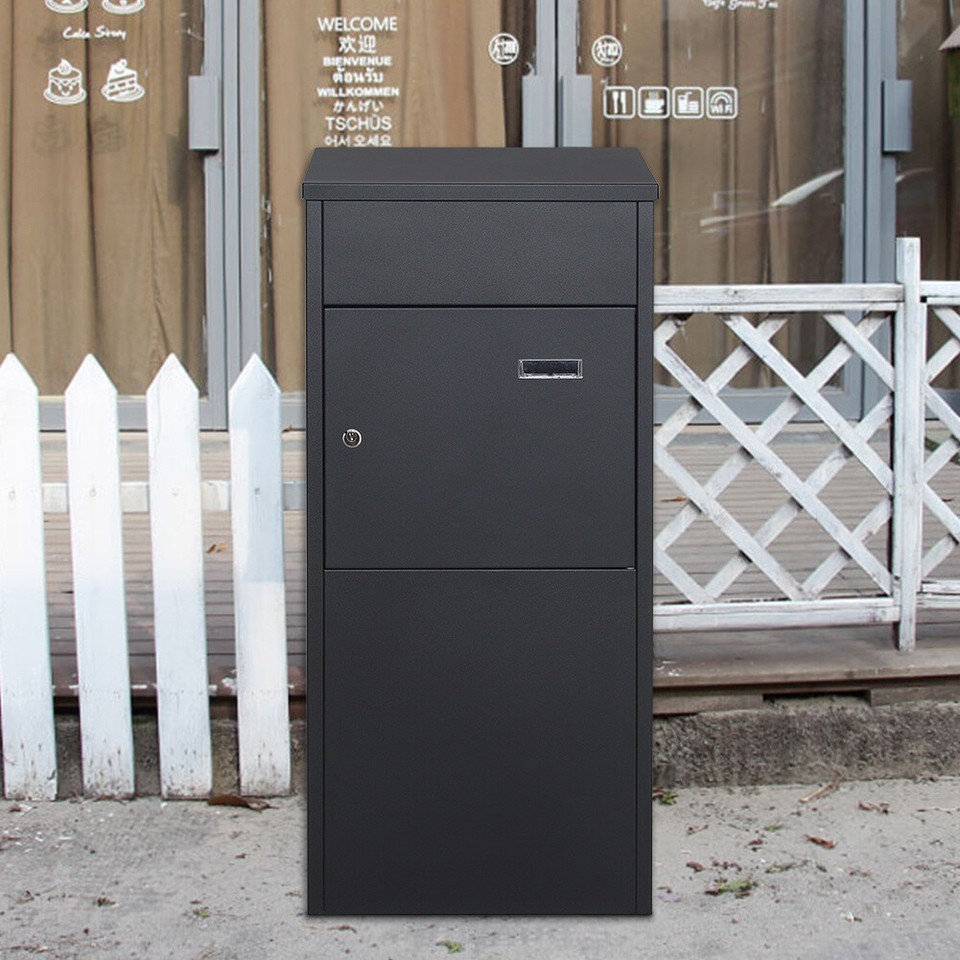 3.7FT Ex-Large Parcel Delivery Drop Box Lockable Outdoor Storage Letter ...