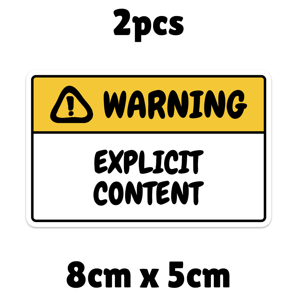 2 x Explicit Content Novelty Funny Warning Sticker Decal | eBay Australia