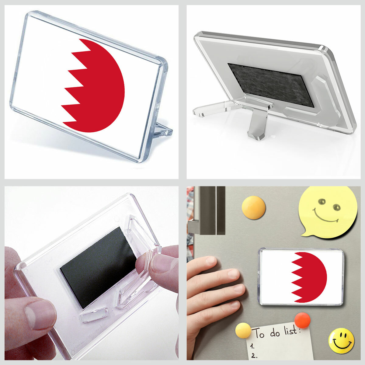 Awesome Bahrain Flag Vinyl Classic fridge magnet - Manama Kitchen Fun ...