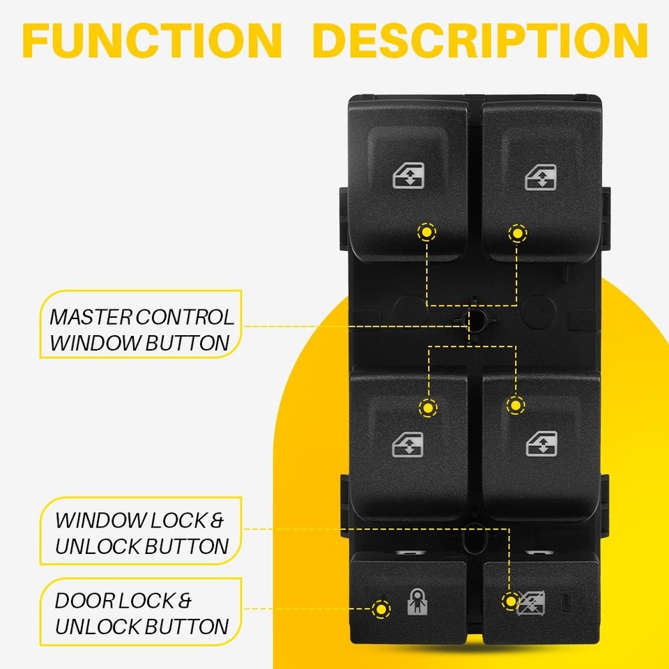 Power Window Switch Front Driver for Chevy Silverado 1500 GMC Sierra ...