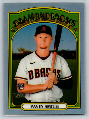 Pavin Smith 2021 Topps Heritage Chrome Refractor SN572 #570 Arizona | eBay