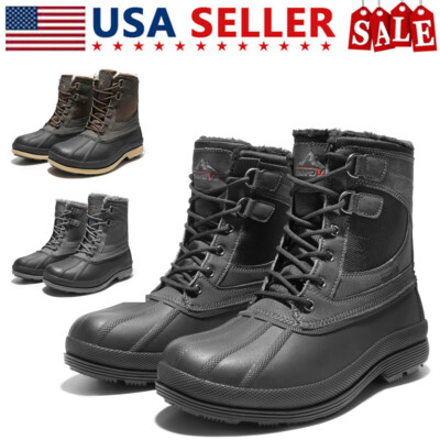 Men's Snow Boots Insulation Waterproof Ankle Winter Warm Hiking Cold ...
