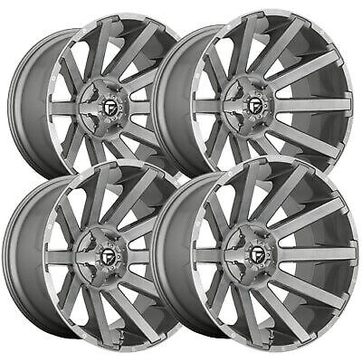 (Set of 4) Fuel D714 Contra 20x10 8x170 -18mm Platinum Wheels Rims 20 ...