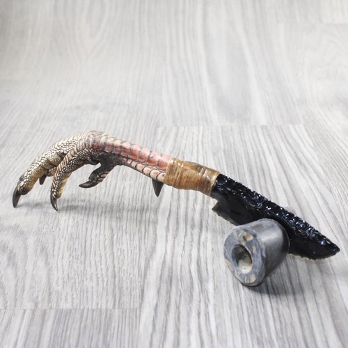 Turkey Foot Handle Obsidian Blade Ornamental Knife #73754 Mountain Man ...